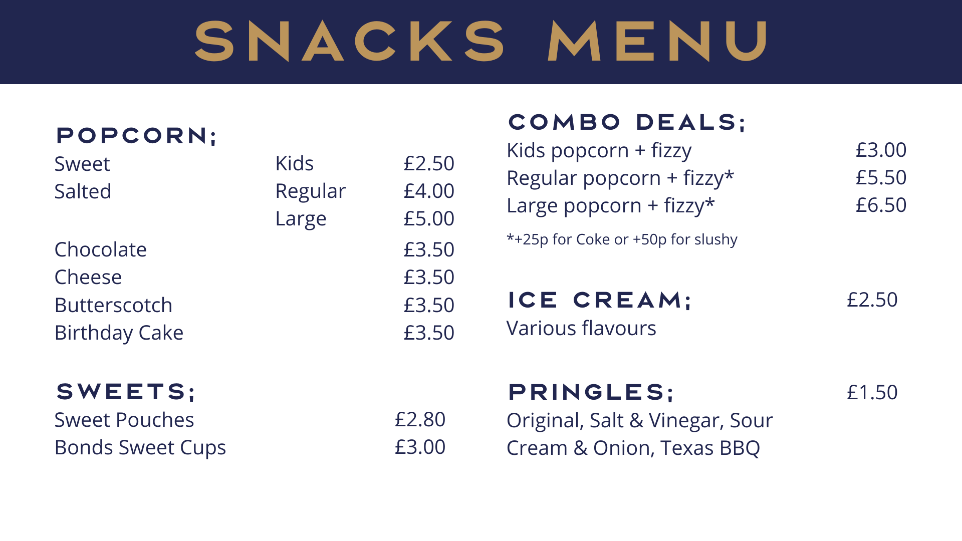 The Regal | Pricing